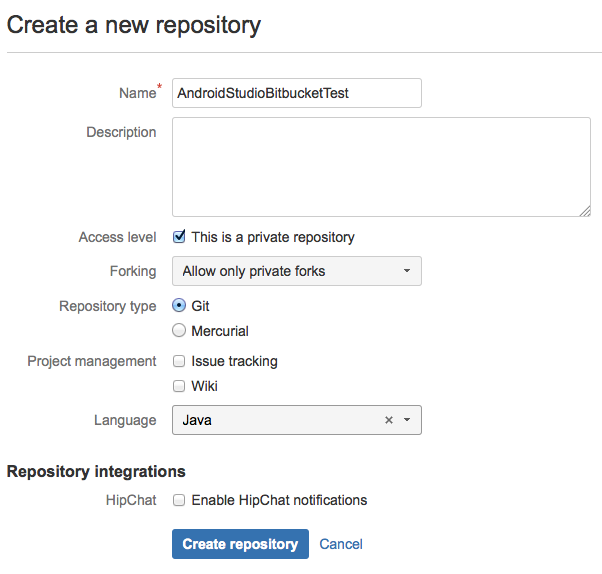 Importing a project into Bitbucket repository from Android Studio | LostInSoftware